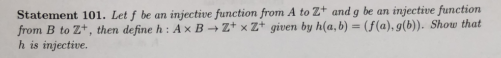 Solved Statement 101. Let f be an injective function from A | Chegg.com