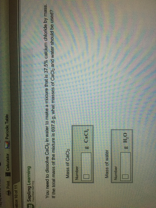 Solved You need to dissolve CaCl_2 in water to make a | Chegg.com