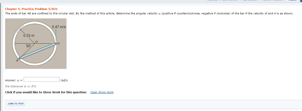 Solved The ends of bar AB are confined to the circular slot. | Chegg.com