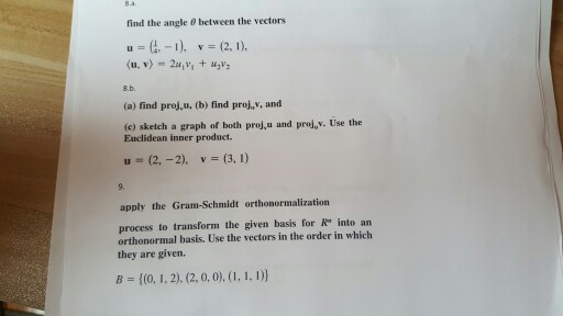 Solved find the angle between the vectors (2, 1) (u, v) (a) | Chegg.com