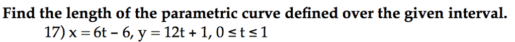 Solved Find the length of the parametric curve defined over | Chegg.com