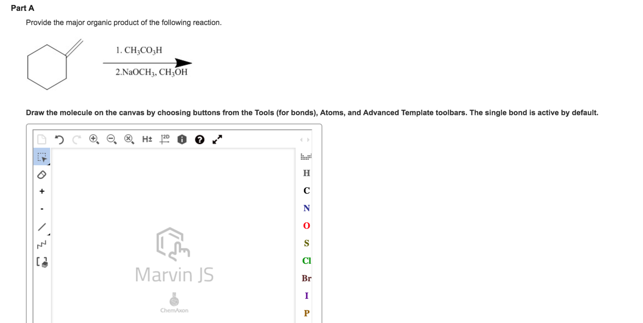 Solved Part A Provide The Major Organic Product Of The