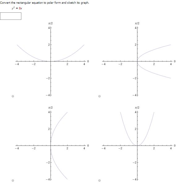 Solved Convert the rectangular equation to polar form and | Chegg.com