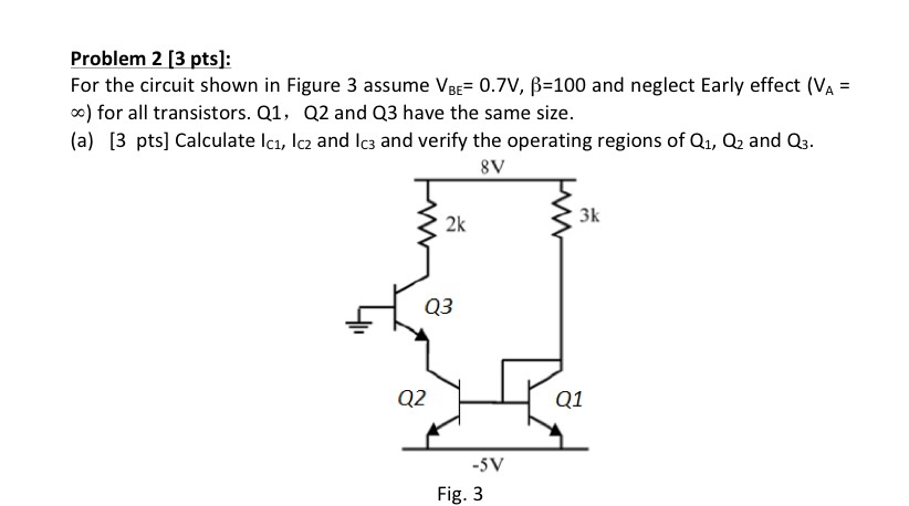 Solved Problem 2 [3 pts]:For the circuit shown in Figure 3 | Chegg.com