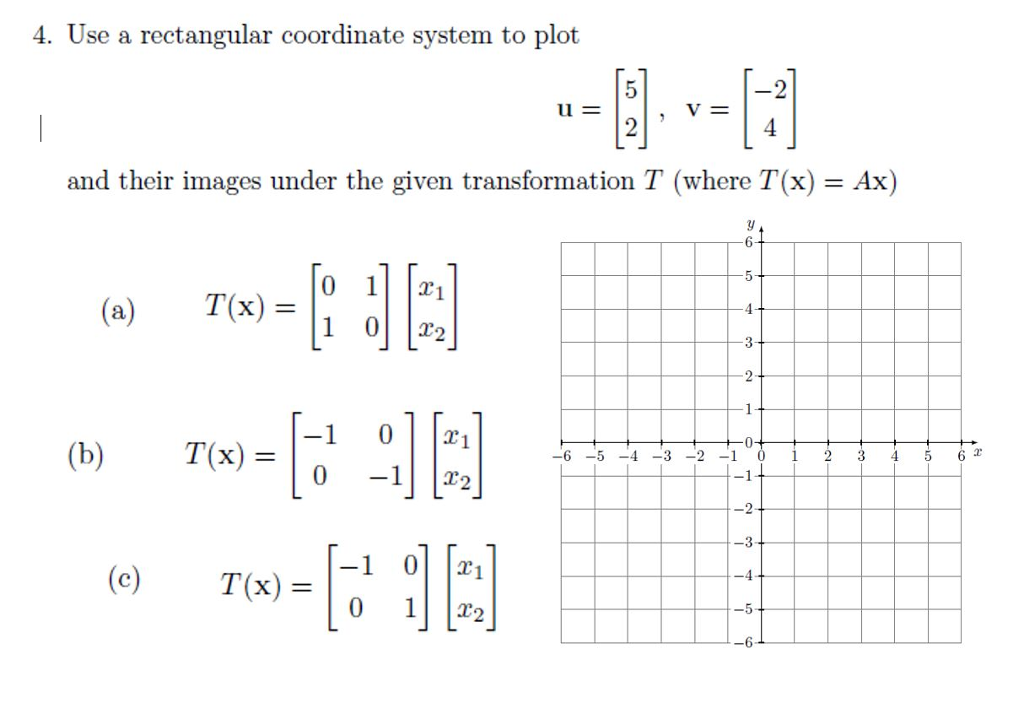 Solved 4. Use a rectangular coordinate system to plot 2 and | Chegg.com