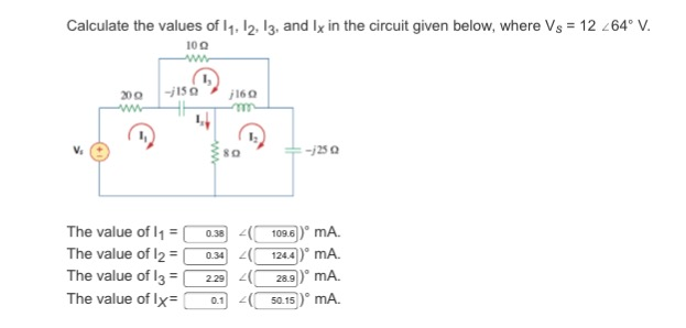 Solved Calculate the values of I_1, I_2, I_3, and I_x in the | Chegg.com