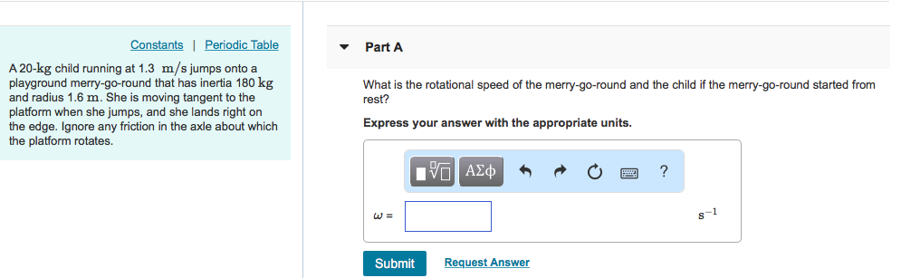 Solved Constants Periodic Table A 20-kg child running at 1.3 | Chegg.com