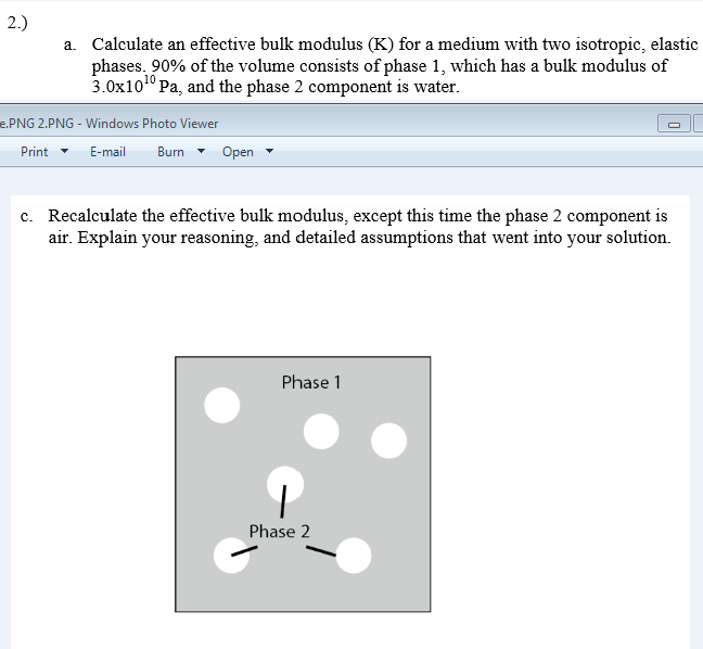 Solved Calculate an effective bulk modulus (K) for a medium | Chegg.com