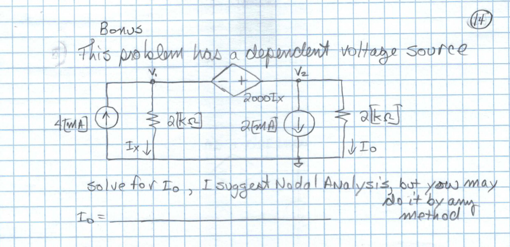 Solved This problem has a dependent voltage source solve | Chegg.com