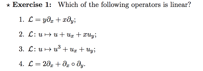 Solved Exercise 1: Which of the following operators is | Chegg.com