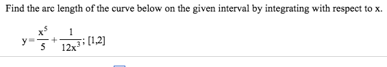Solved Find the arc length of the curve below on the given | Chegg.com