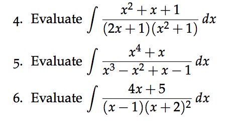 Solved 4. Evaluate-x2 + x + 1 Evaluate (2x +1 ?? Evaluate | Chegg.com