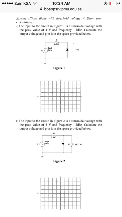 Solved Assume silicon diode with threshold voltage V. Show | Chegg.com
