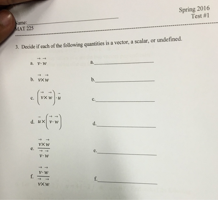 Solved Decide if each of the following quantities is a | Chegg.com