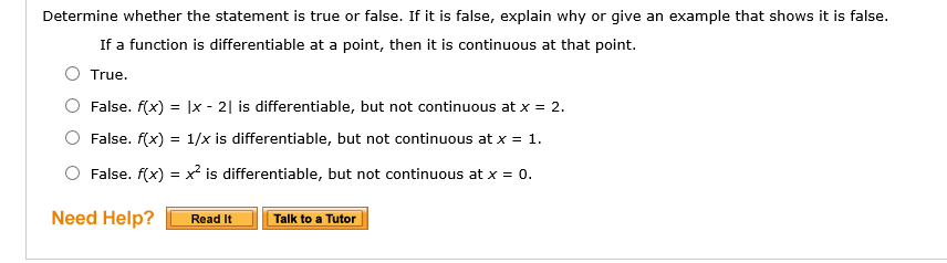 Solved Determine whether the statement is true or false. If | Chegg.com