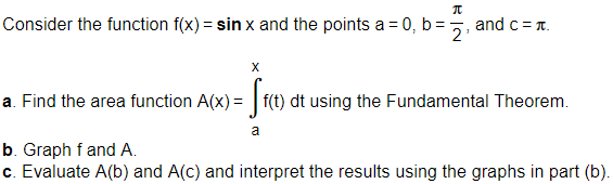 Solved Consider the function f(x)= sin x and the points a 0, | Chegg.com