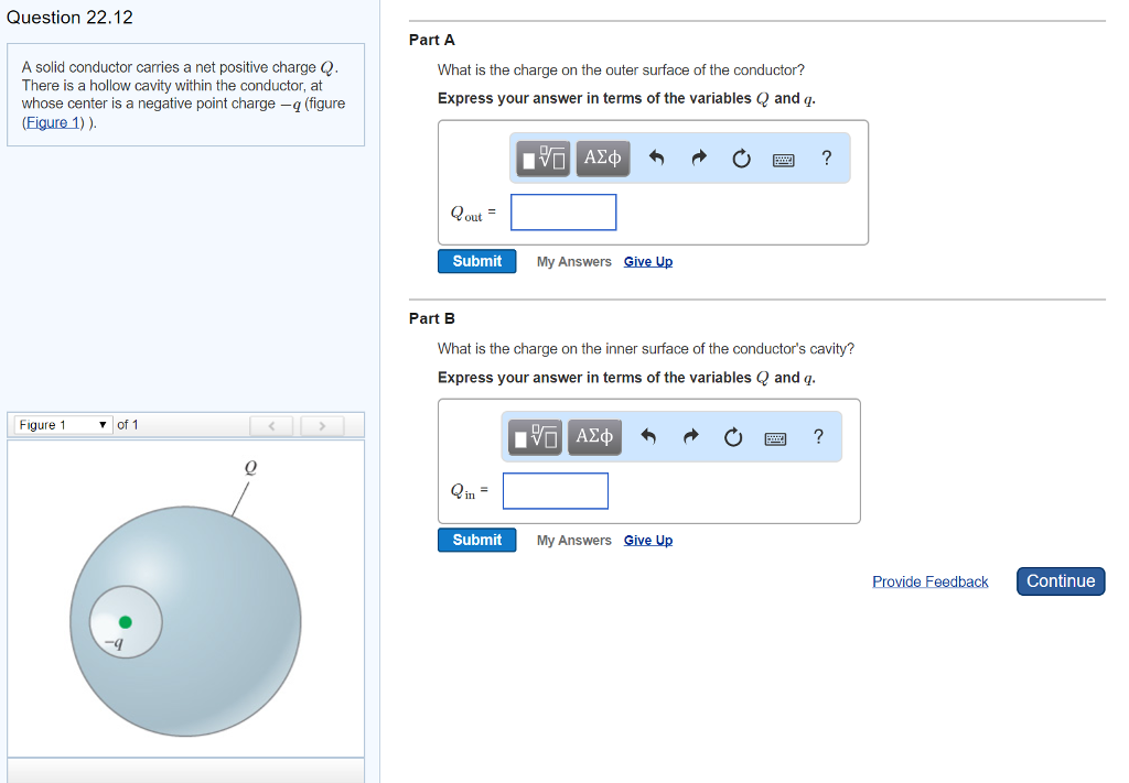 Solved A solid conductor carries a net positive charge Q. | Chegg.com
