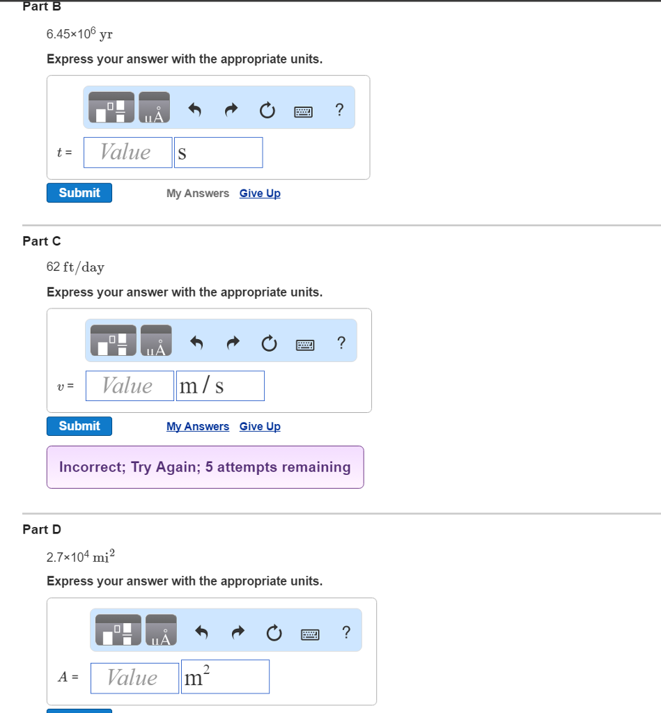Solved 6.45 times 10^5 yr Express your answer with the | Chegg.com