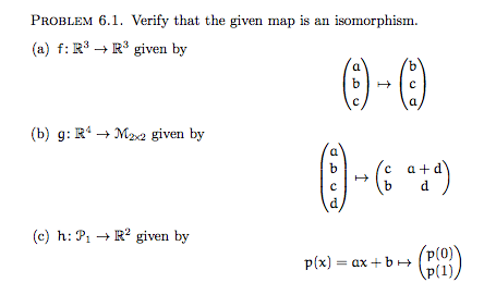 Solved Verify that the given map is an isomorphism. f: R^3 | Chegg.com