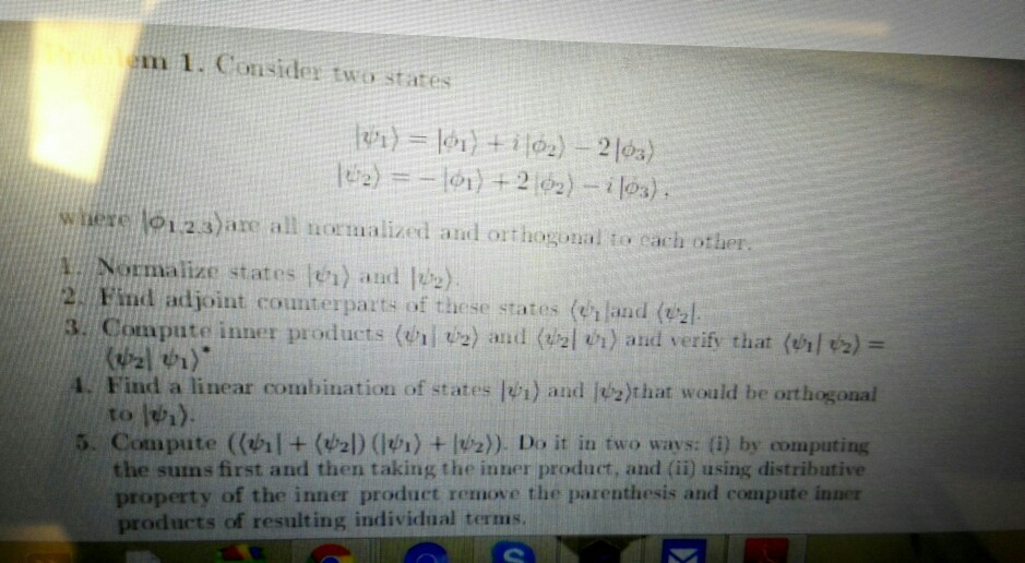 Solved m 1. Consider two states wuers P1.23)are all | Chegg.com
