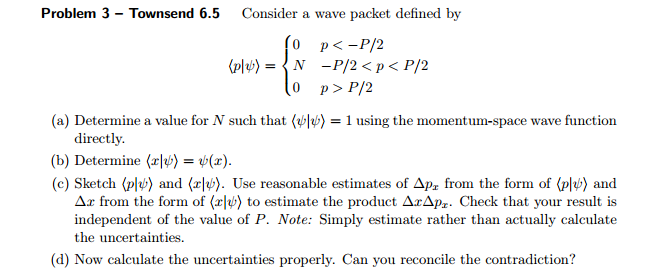 Solved Consider a wave packet defined by Determine a value | Chegg.com