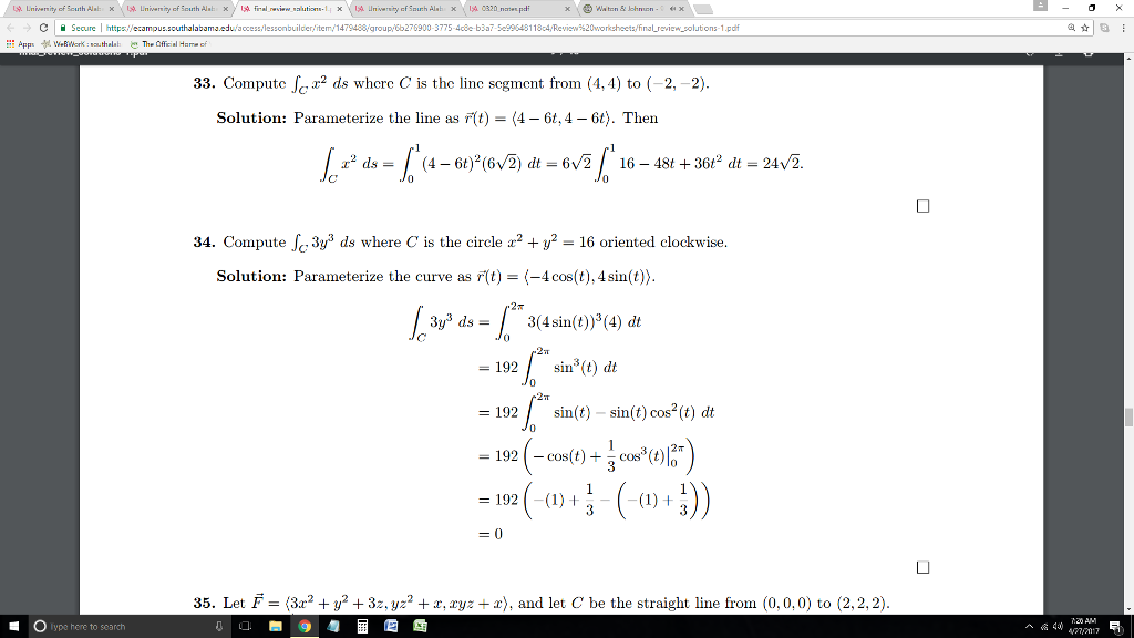 Solved Compute integral _C x^2 ds where C is the line | Chegg.com
