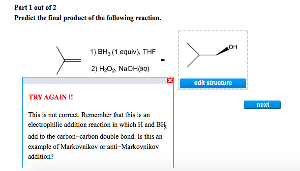 Solved Predict the final product of the following reaction. | Chegg.com