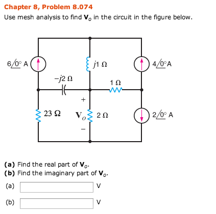 Solved Use mesh analysis to find Vo in the circuit in the | Chegg.com