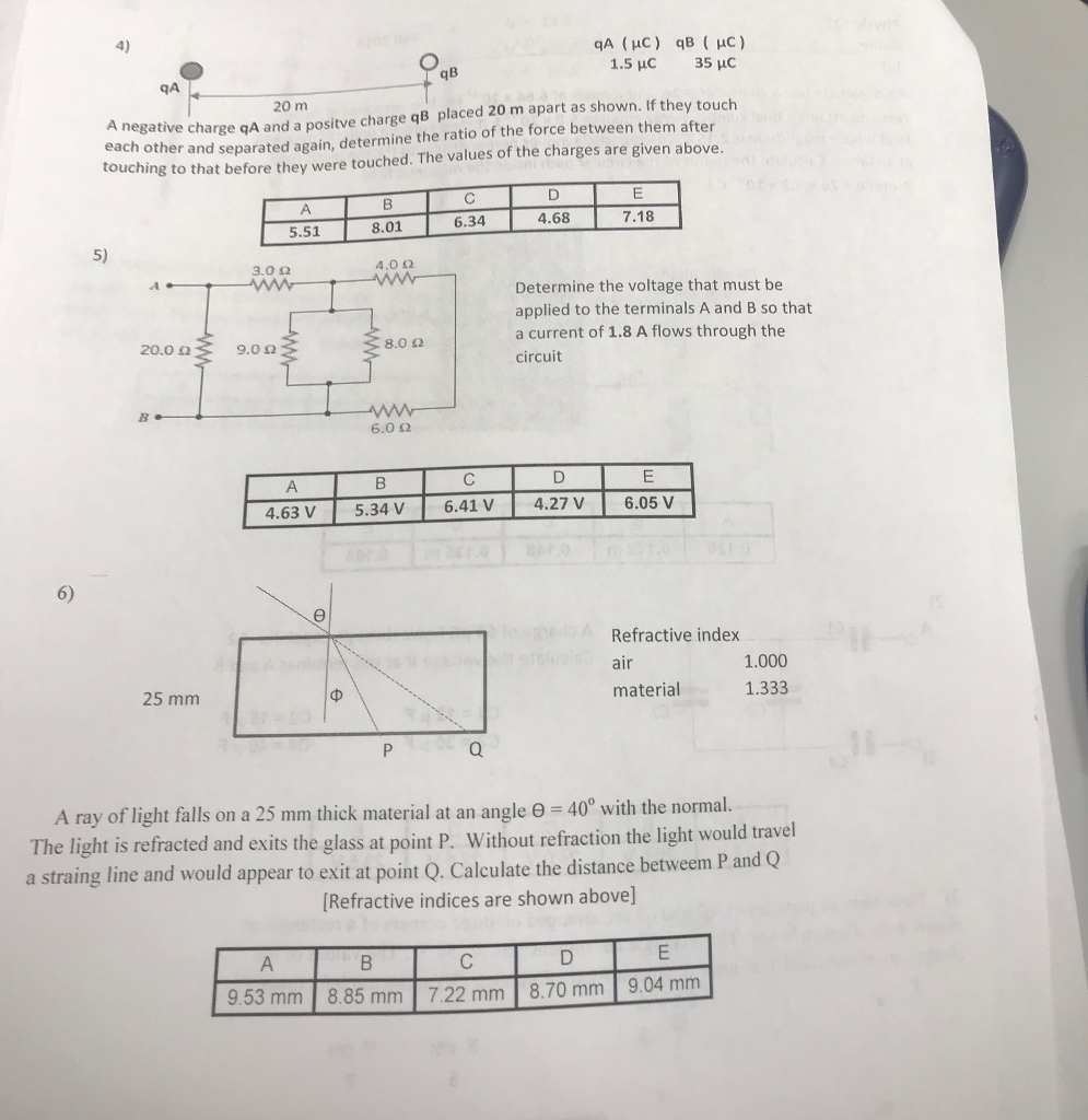Solved 4) qB 1.5 ? 35 ? QA 20 m A negative charge qA and a | Chegg.com