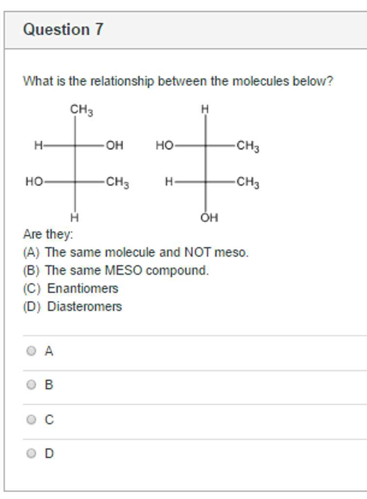 Solved Question 1 Is the molecule below a meso compound? Br | Chegg.com