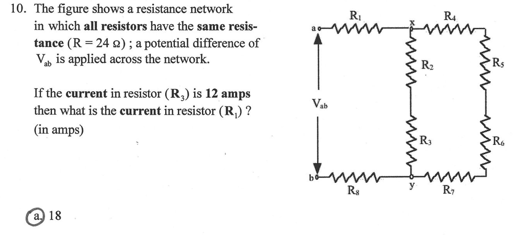 Solved The figure shows a resistance network in which all | Chegg.com