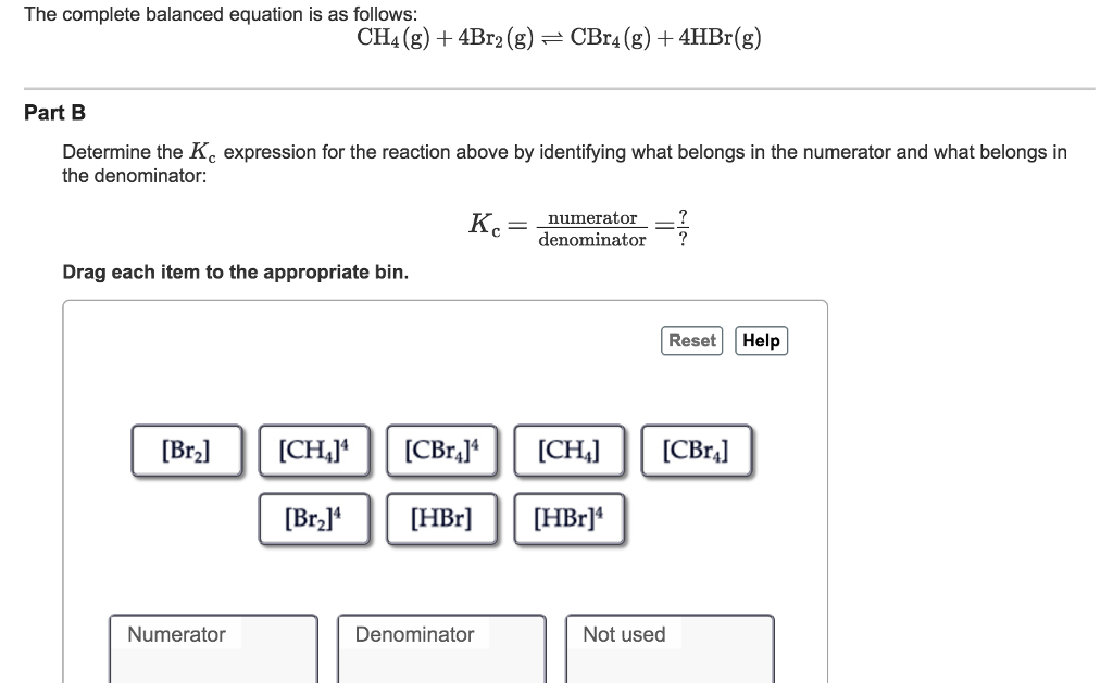 Solved The complete balanced equation is as follows: CH_4 | Chegg.com