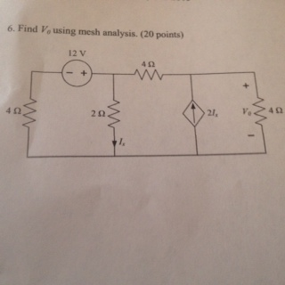 Solved Find V0 using mesh analysis. | Chegg.com