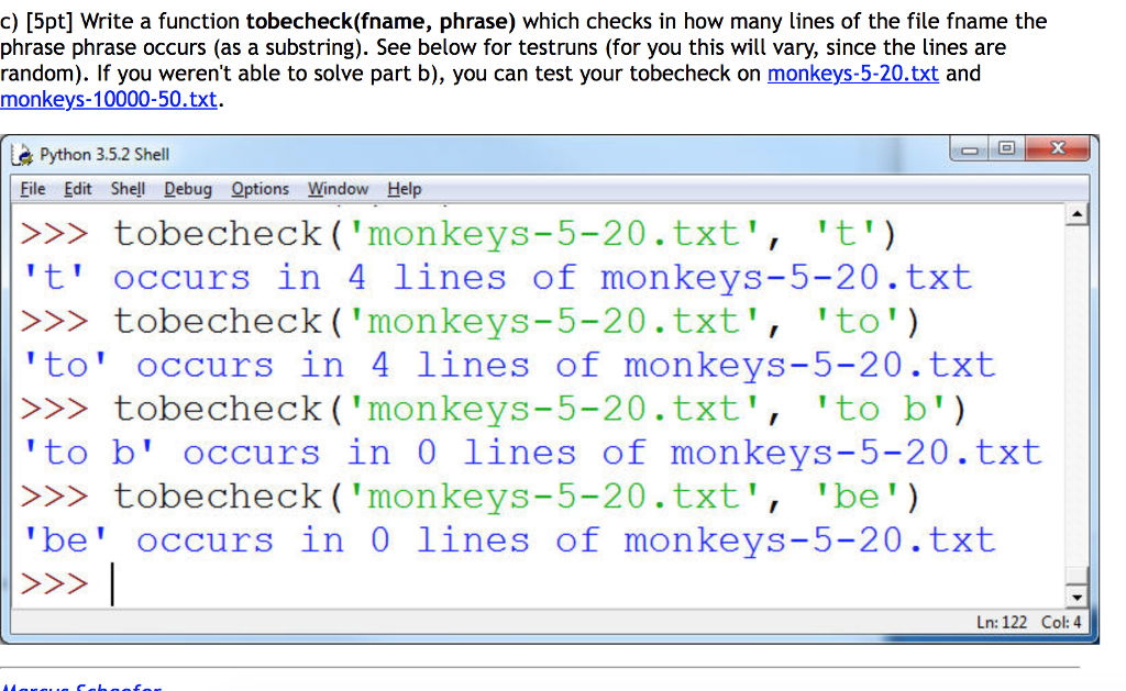 Solved 4. (Monkeys and Shakespeare, 15pt) The story goes | Chegg.com