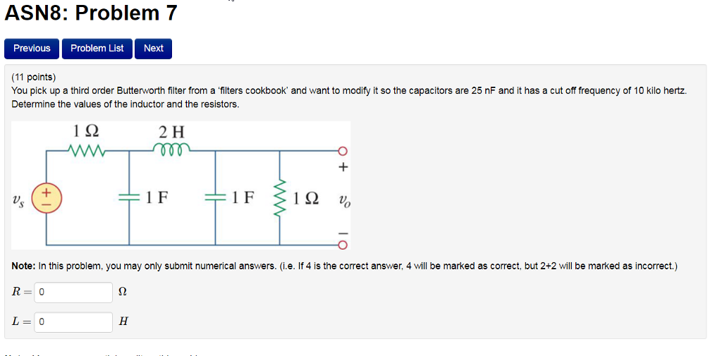 Solved ASN8: Problem 7 Previous Problem List Next (11 | Chegg.com