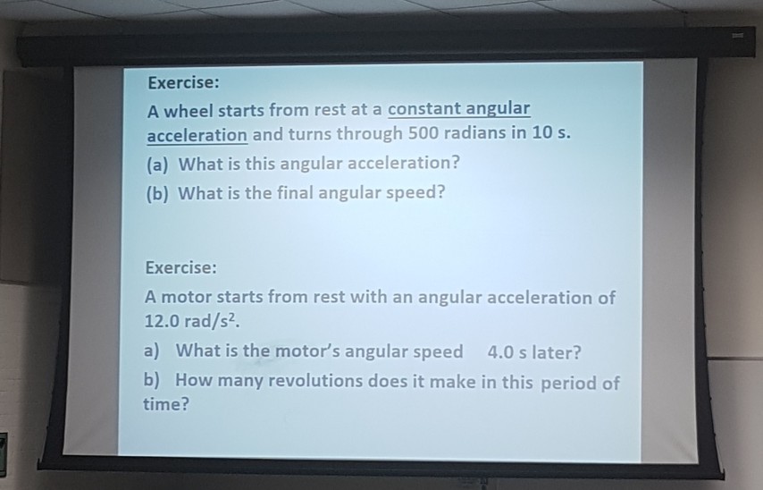Solved Exercise: A wheel starts from rest at a constant | Chegg.com