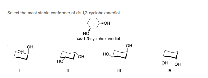Solved Select the most stable conformer of | Chegg.com