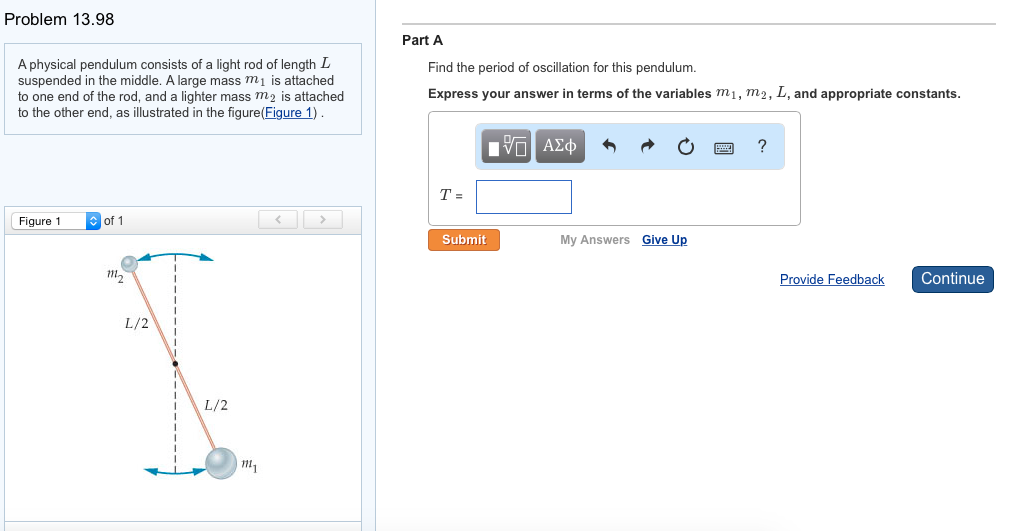 Solved A physical pendulum consists of a light rod of length | Chegg.com