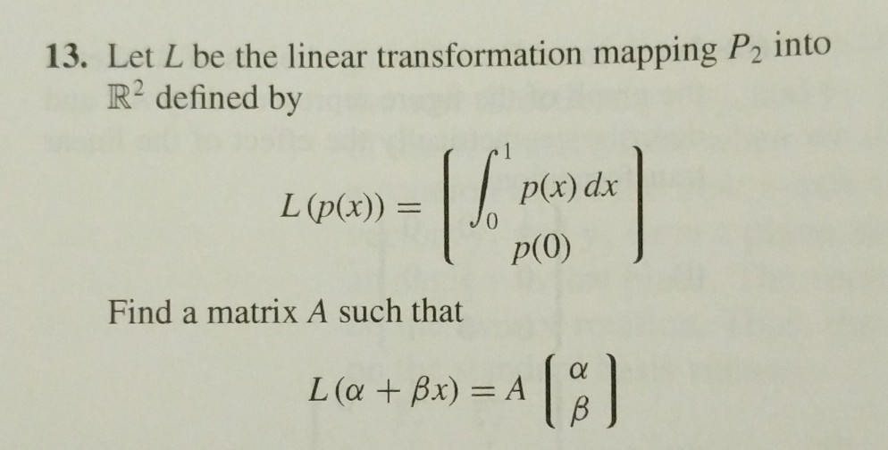 Solved 13. Let L be the linear transformation mapping P2 | Chegg.com