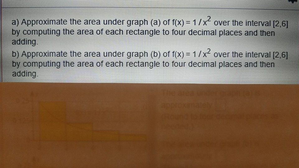 Solved a) Approximate the area under graph (a) of fx) 1/x | Chegg.com