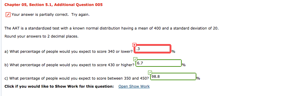 Solved Chapter 05, Section 5.1, Additional Question 005 Your | Chegg.com