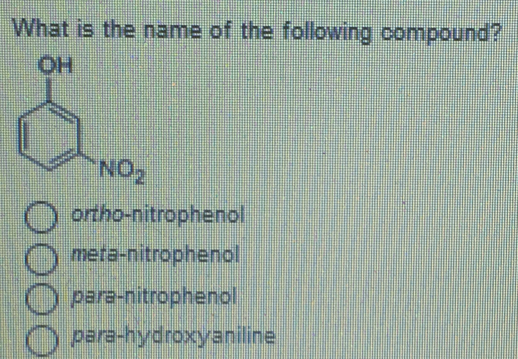 Solved What is the name of the following compound? | Chegg.com