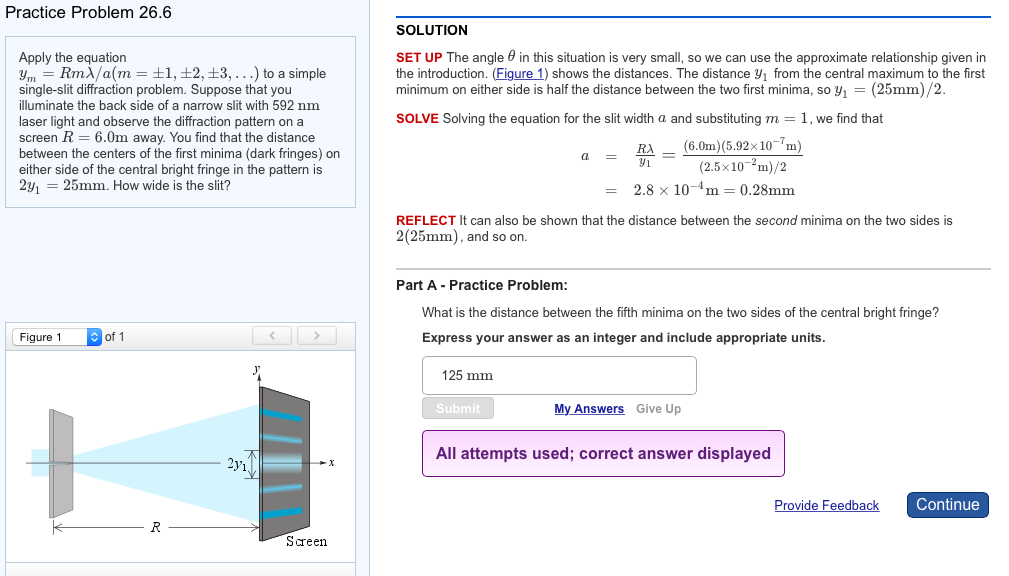 Solved What is the distance between the fifth minima on the | Chegg.com