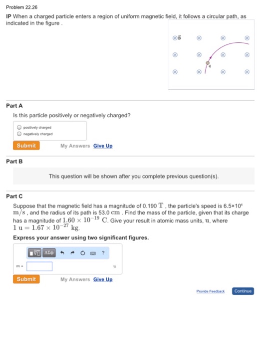 Solved IP When a charged particle enters a region of uniform | Chegg.com