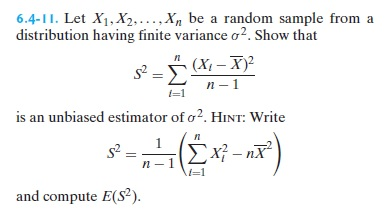 Solved 6.4-. Let X1,X2,..... Xn be a random sample from a | Chegg.com