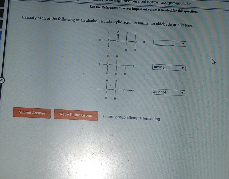 Solved Classify each of the following as an alcohol, a | Chegg.com