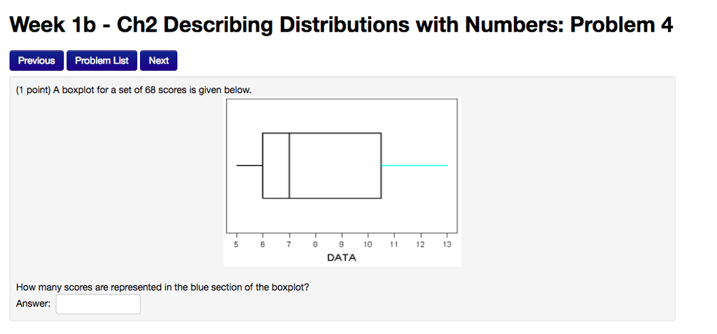 Solved Week 1b Ch2 Describing Distributions With Numbers