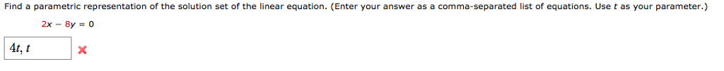 Solved Find a parametric representation of the solution set | Chegg.com