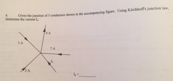 Solved Given the junction of 5 conductors shown in the | Chegg.com