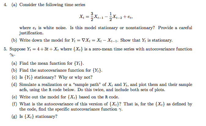 Solved (a) Consider the following time series (a) Consider | Chegg.com